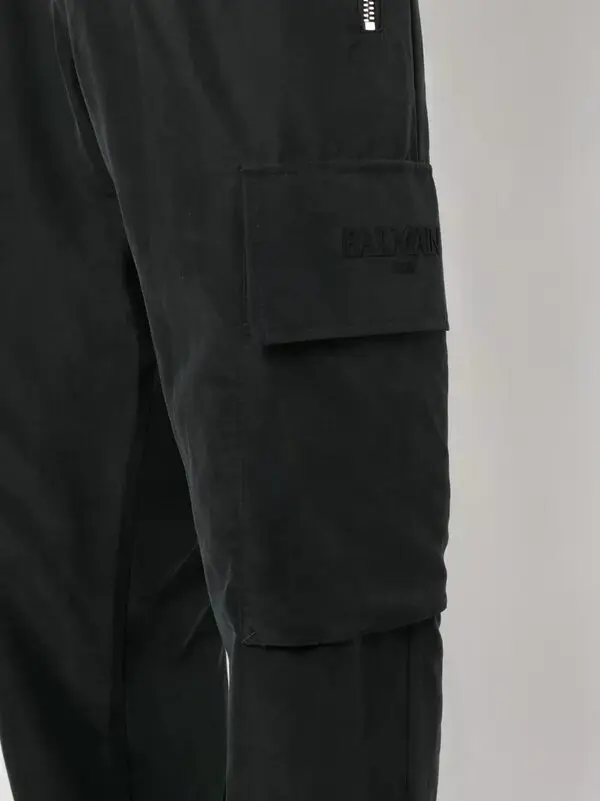 Balmain Embossed-logo Modal-blend Cargo Pants