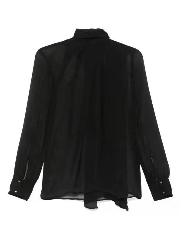 Elisabetta Franchi Voile Tie-neck Blouse