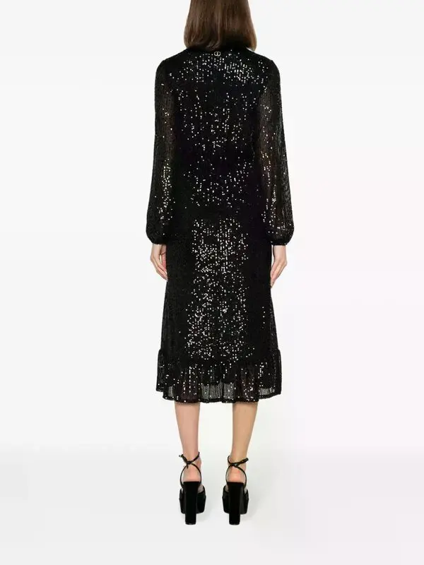 TWINSET Sequin-embellished Fine-ribbed Midi Dress