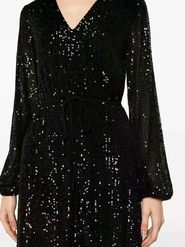 TWINSET Sequin-embellished Fine-ribbed Midi Dress