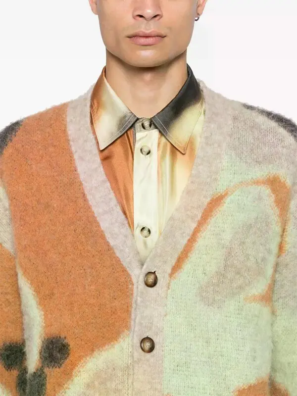 Nanushka Nessin Intarsia Knit Cardigan