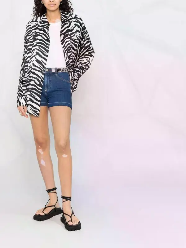 Philipp Plein Logo-embellished Denim Shorts