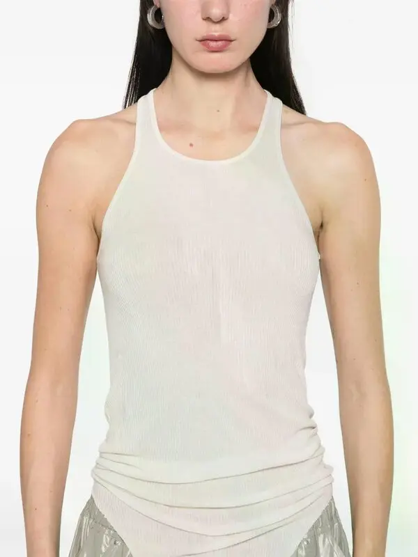 Rick Owens Fine-ribbed Tank Top - Neutrals