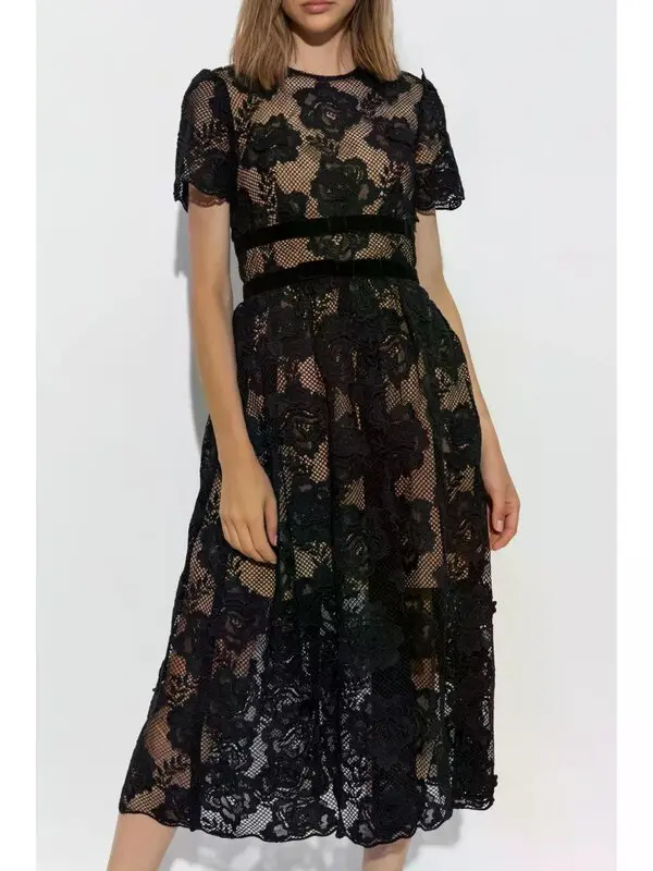 SELF-PORTRAIT Lace Midi Dress