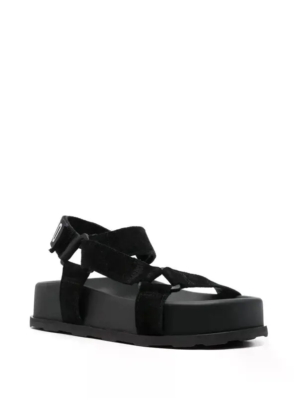 Moschino Logo-embroidered Flatform Sandals