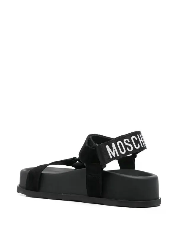 Moschino Logo-embroidered Flatform Sandals