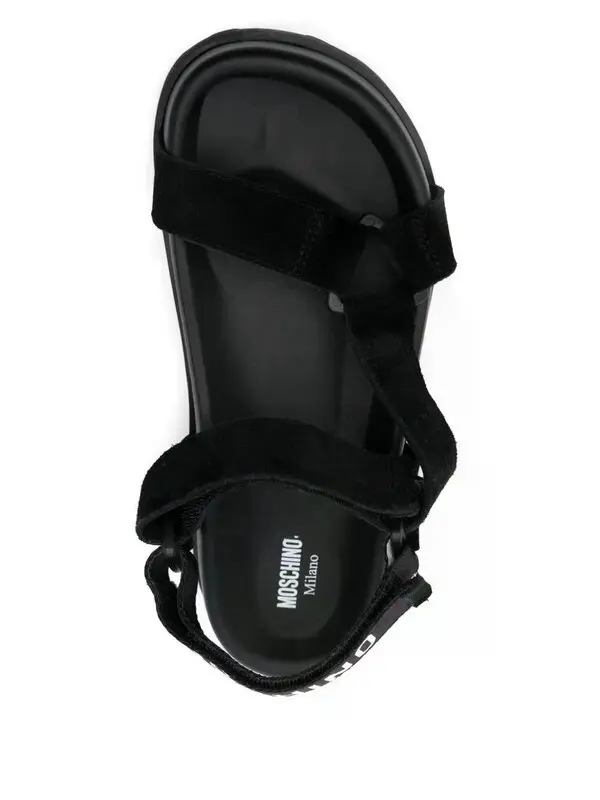 Moschino Logo-embroidered Flatform Sandals
