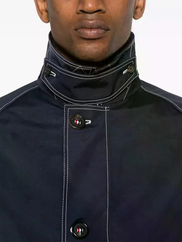 Thom Browne Contrast-stitching Raglan Jacket