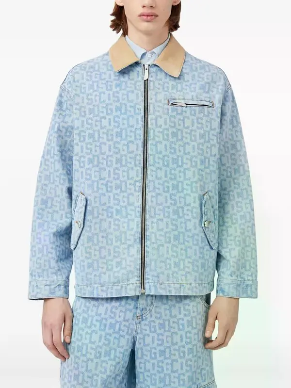 Gcds Monogram Denim Harrington Jacket