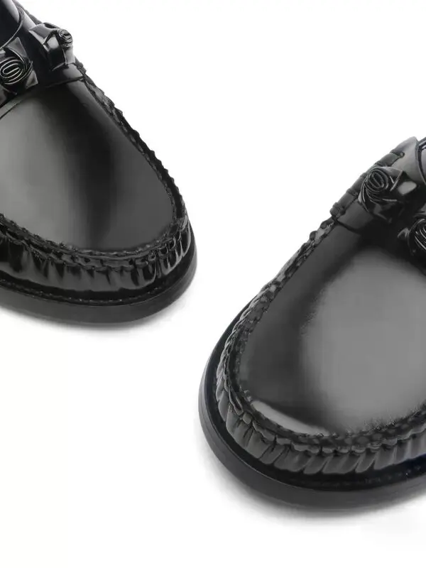 STUART WEITZMAN Leather Loafers - Black