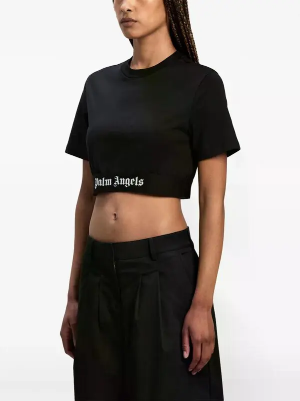 Palm Angels Logo Underband Cropped T-shirt