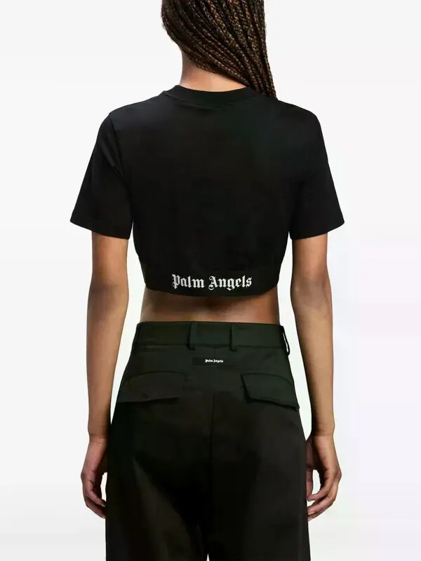 Palm Angels Logo Underband Cropped T-shirt