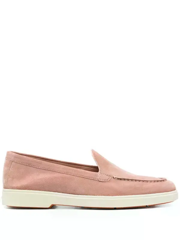 Santoni Suede Loafers - Pink