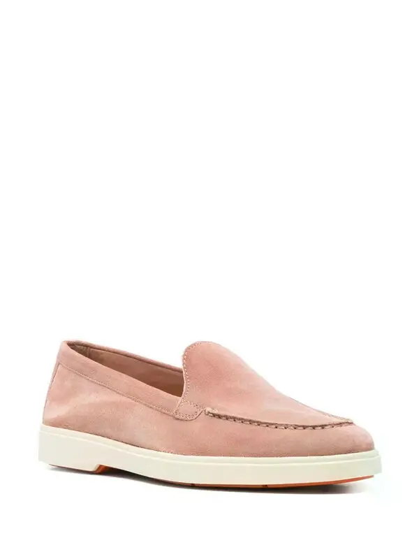 Santoni Suede Loafers - Pink