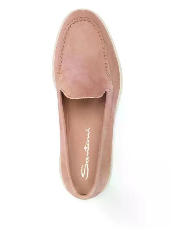 Santoni Suede Loafers - Pink