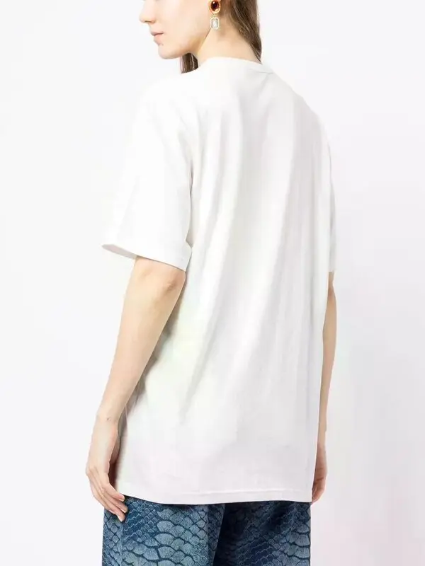 PUSHBUTTON Necklace-print Oversized T-shirt