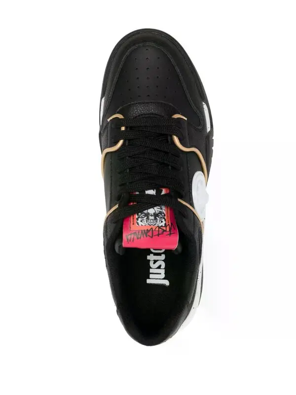 Just Cavalli Tiger Head-motif Leather Sneakers