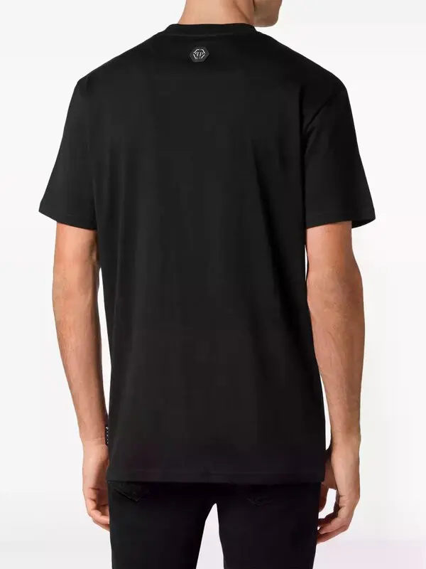 Philipp Plein Logo-appliqué Cotton T-shirt - Black