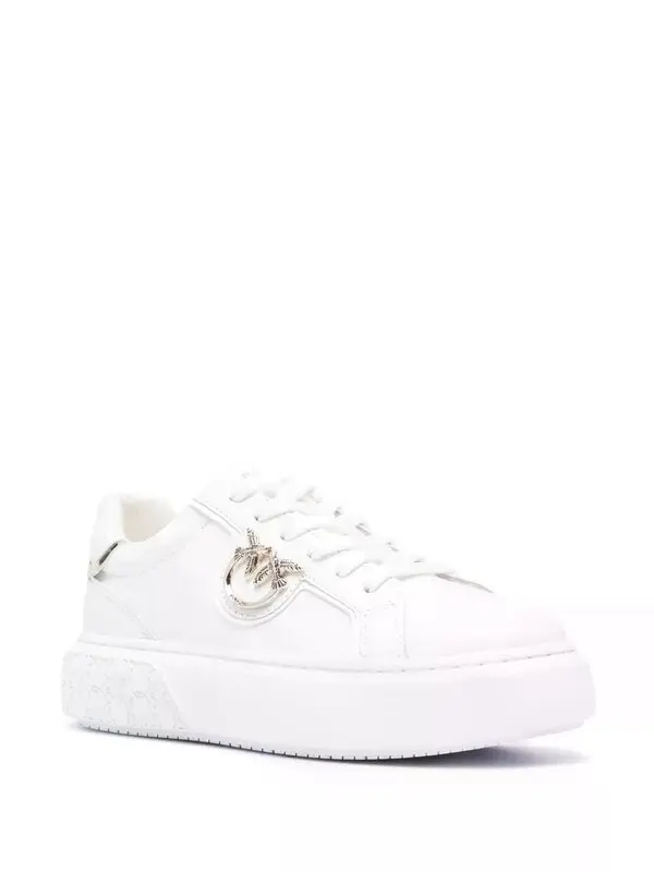 Pinko High-soled Flatform Sneakers With Metal Logo Detail