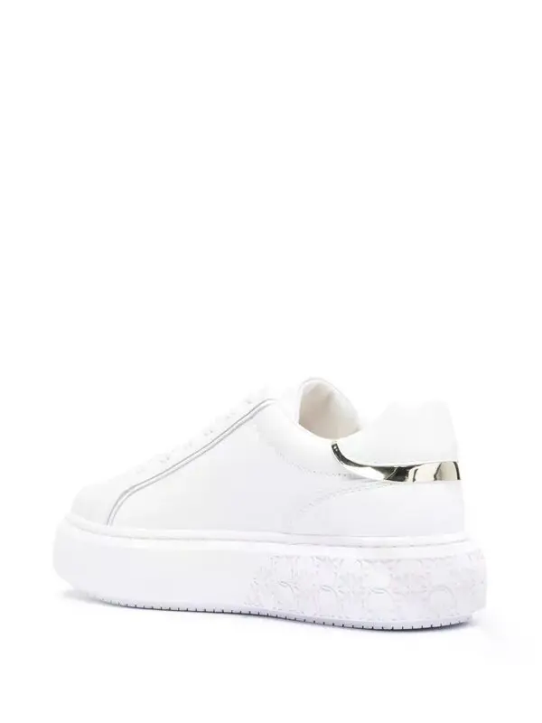 Pinko High-soled Flatform Sneakers With Metal Logo Detail