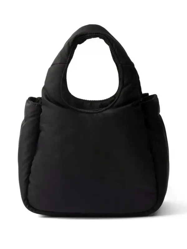 Prada Padded Re-nylon Mini Bag With Bow Detail - Black