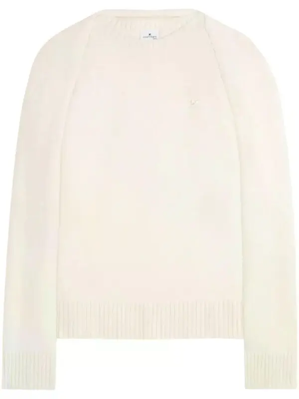 COURREGES Layered Logo-embroidered Sweater - Neutrals