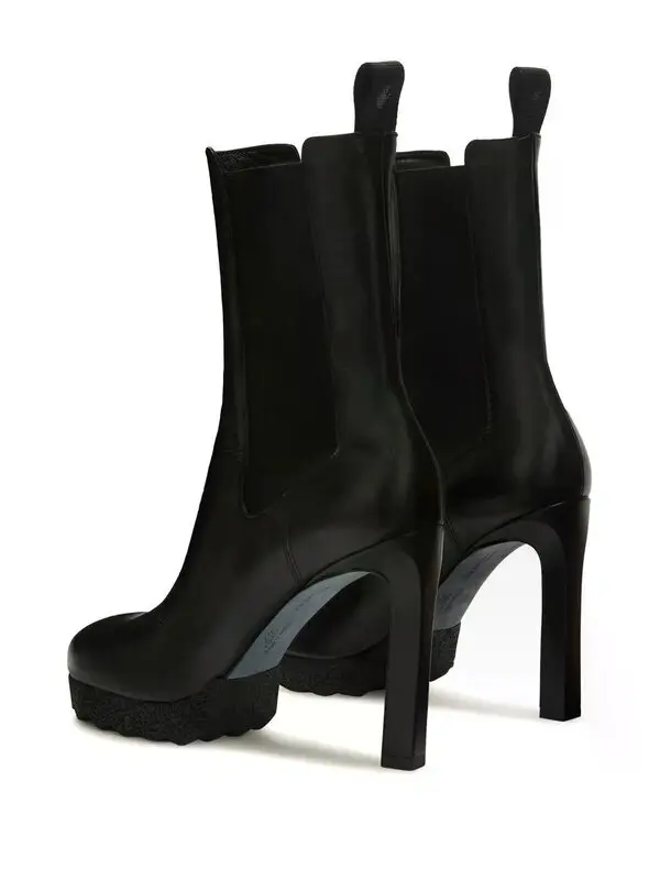 Off-White Leather Heeled Boots