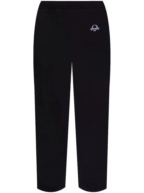 Moschino Logo-embroidered Trousers - Black