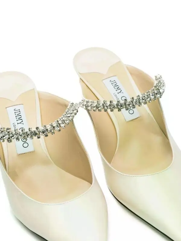 JIMMY CHOO 65mm Bing Leather Mules - Neutrals