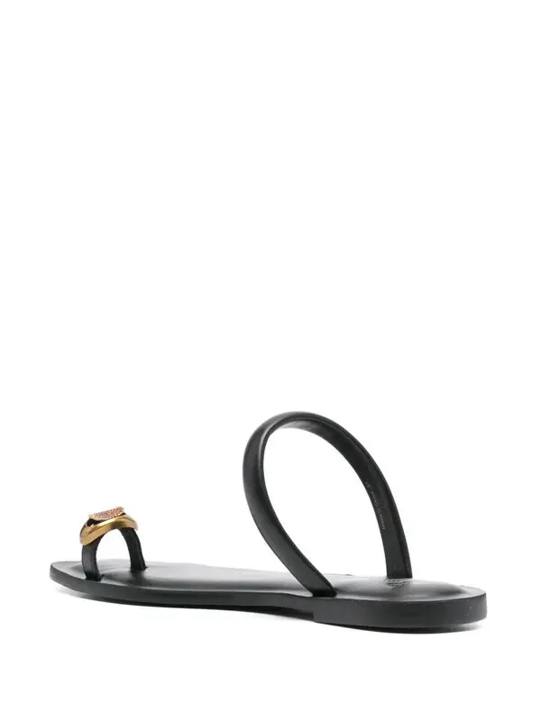 TWINSET Rhinestone-embellished Sandals - Black