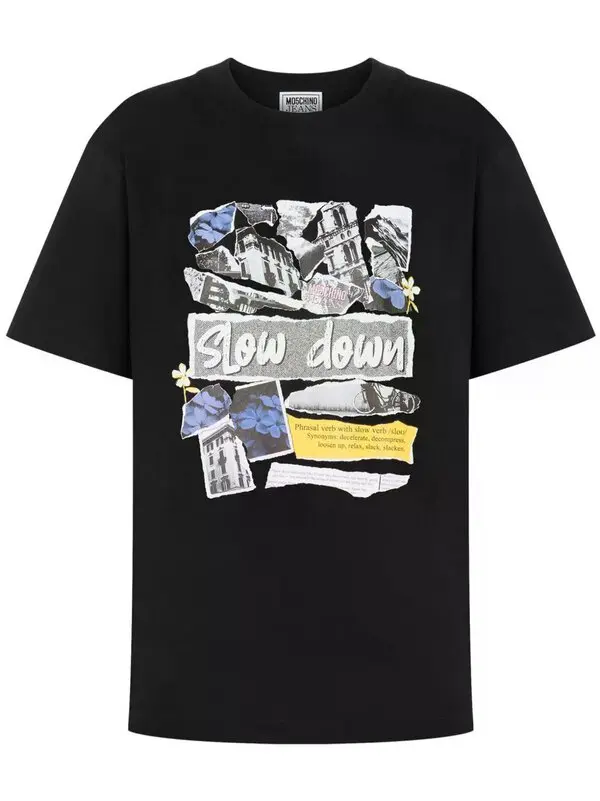 Moschino Slow Down Archive T-shirt - Black