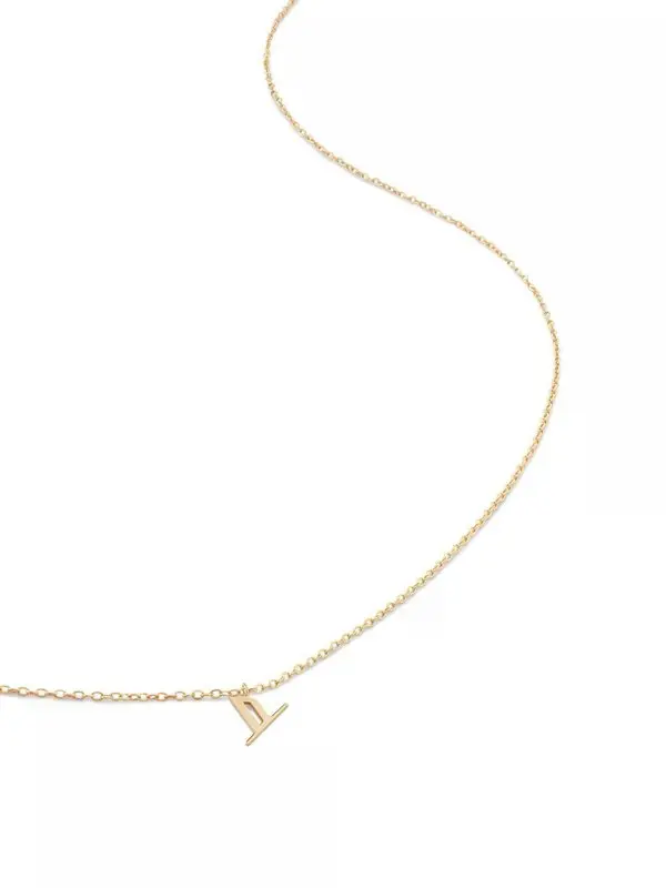Monica Vinader 14kt Yellow Small Initial 'y' Necklace - Gold