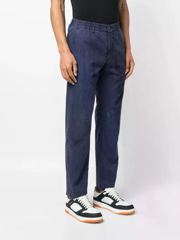 Incotex Striped Straight-leg Trousers - Blue