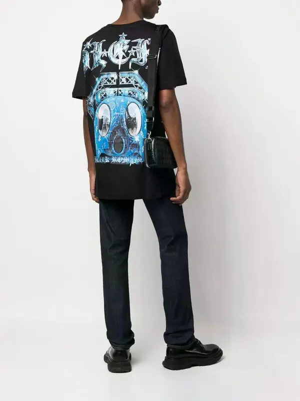 Philipp Plein Logo Print T-shirt - Black