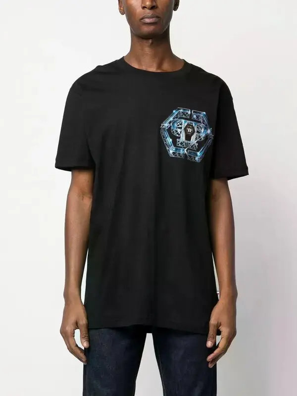Philipp Plein Logo Print T-shirt - Black