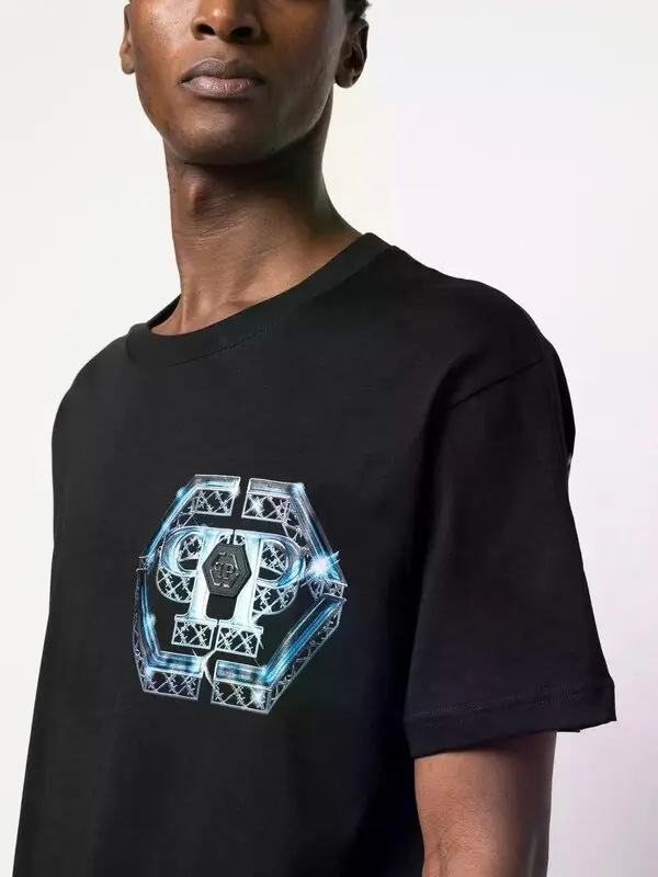 Philipp Plein Logo Print T-shirt - Black