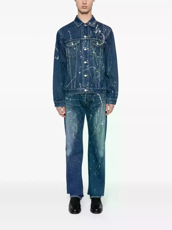 Yohji Yamamoto Paint-splatter Denim Jacket