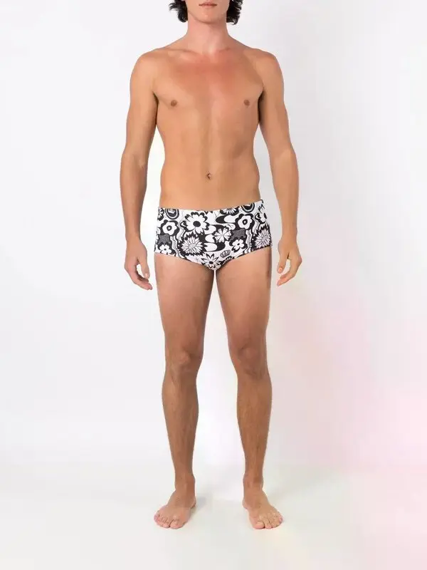 AMIR SLAMA Floral-print Swimming Trunks