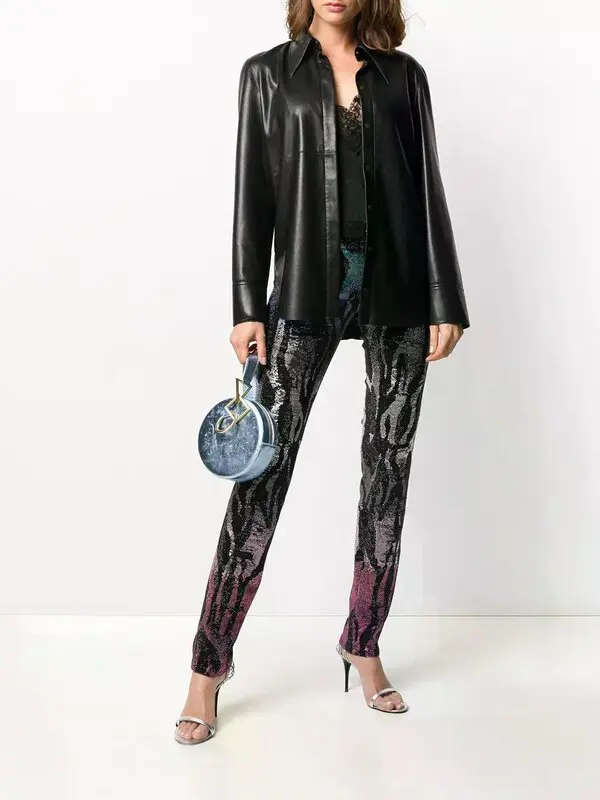 Philipp Plein Embellished Zebra Pattern Jeggings