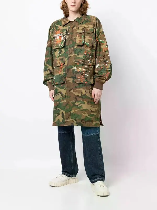 MOSTLY HEARD RARELY SEEN Camouflage Backpack Long Coat