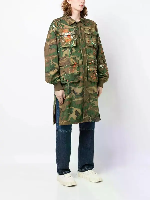 MOSTLY HEARD RARELY SEEN Camouflage Backpack Long Coat