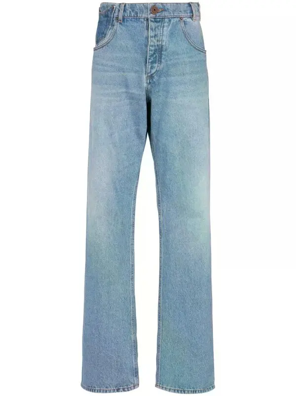 Balmain Contrast-pocket Wide-leg Jeans