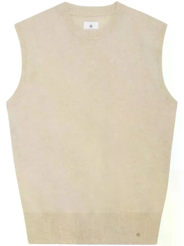 ANINE BING Ronan Knit Vest - Neutrals