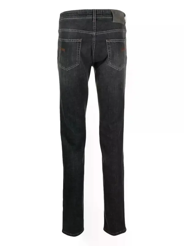 BARBA NAPOLI Logo-patch Stretch Skinny Jeans