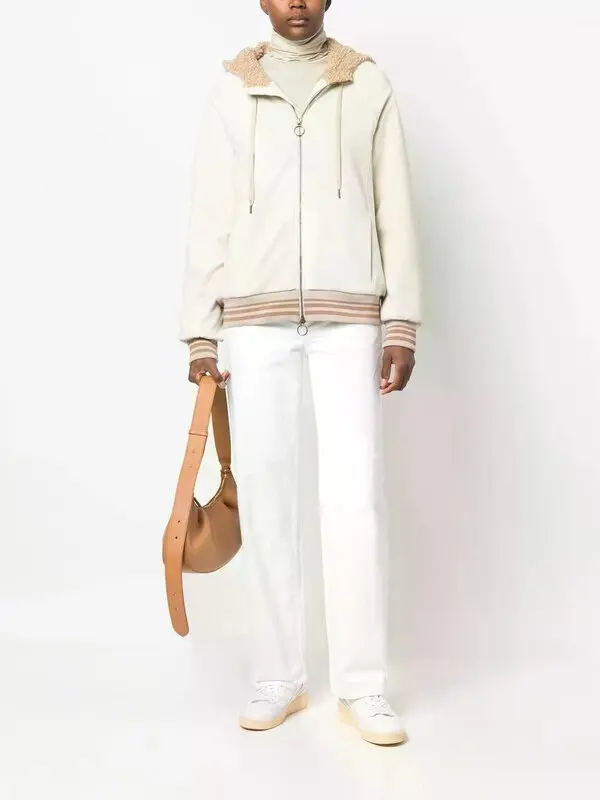 Eleventy Zipped-up Bomber Jacket With Drawstring Hood