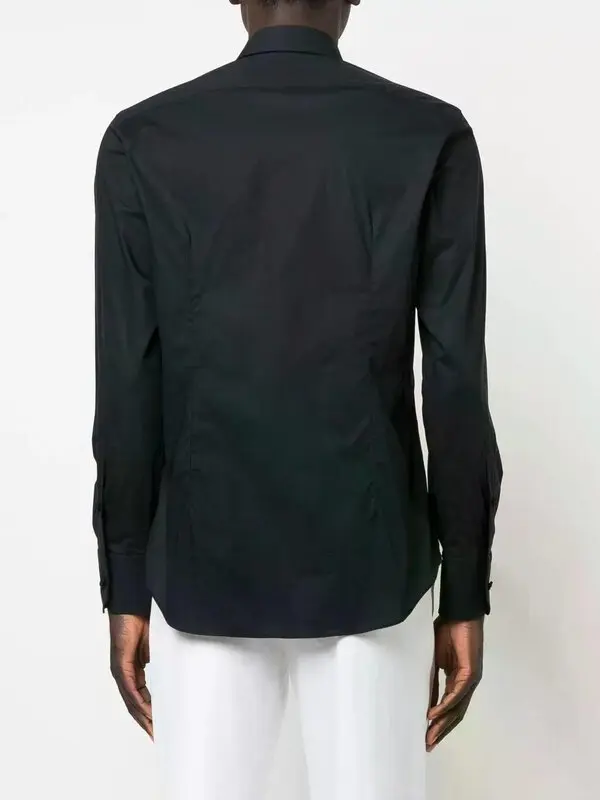 BILLIONAIRE Silver Cut Long-sleeved Shirt - Black