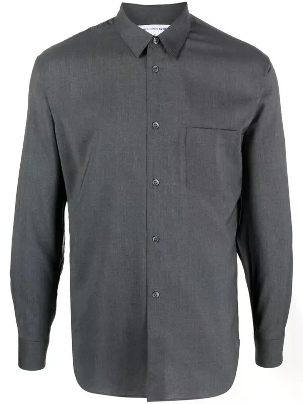 Comme Des Garçons Spread-collar Wool Shirt