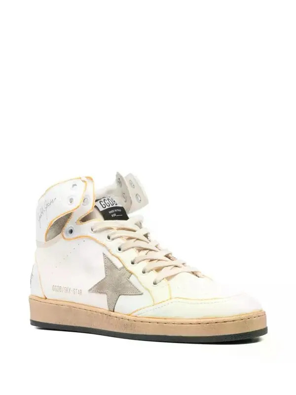 GOLDEN GOOSE Sky-star High Top Sneakers - Neutrals