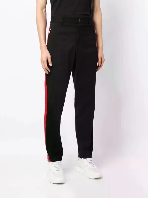 Moncler Tapered Trousers With Side Stripe Detailing