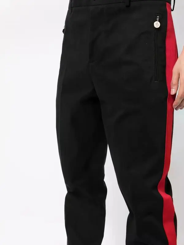 Moncler Tapered Trousers With Side Stripe Detailing